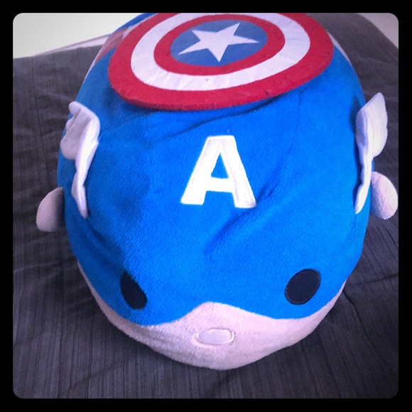 Disney | Toys | Disney Captain America Tsum Tsum Large Plushie | Poshmark